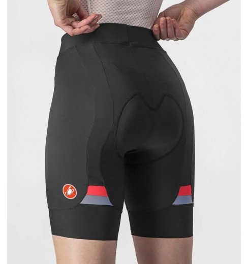 CASTELLI cuissard vélo court femme Prima Noir / Hibiscus 2024 CYCLES ET ...