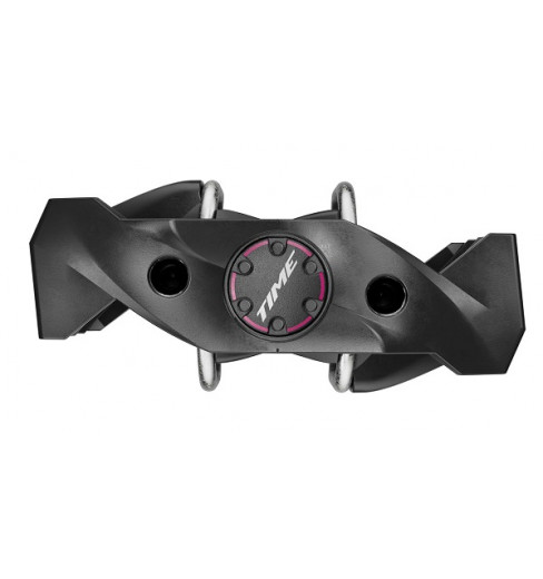 TIME MX 6 Black / Purple MTB bike pedals with ATAC 13°/17° B1 cleats ...